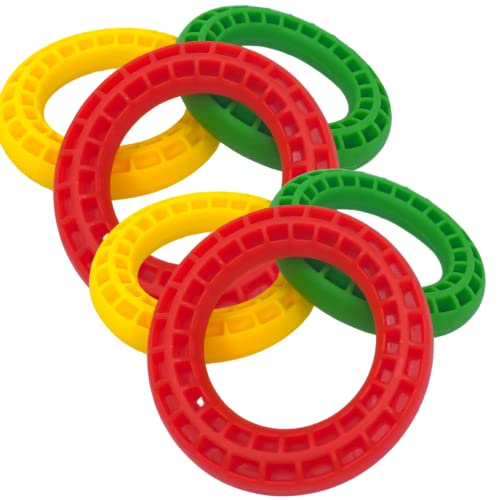 Bonka Bird Toys 3623 Pack 6 Strong Rings Foot Talon Craft Part Bird Toys Round Plastic Loop Colored Roll Circle Healthy Activities Groom