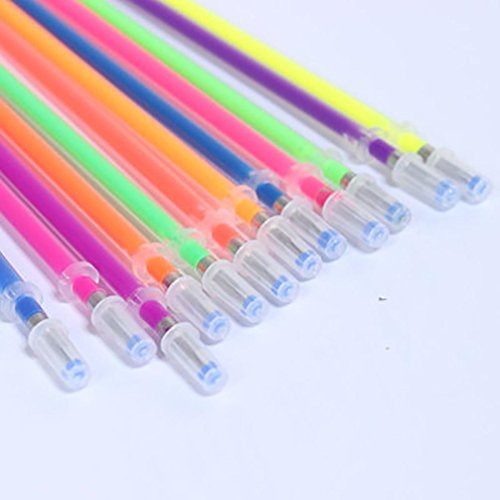 lotus.flower 60PCs Gel Pens Gel Refills Rollerball Pastel Neon Glitter Pen Drawing Colors(Random Color) (60pcs)