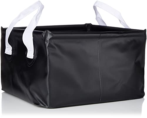 Gendai Hyakka Washers A317BK Tarpaulin Basket, BK Size: Approx. W 11.0 x D 11.0 x H 6.7 inches (28