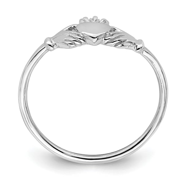 925 Sterling Silver Heart Love Irish Claddagh Celtic Ring Jewelry Size 6
