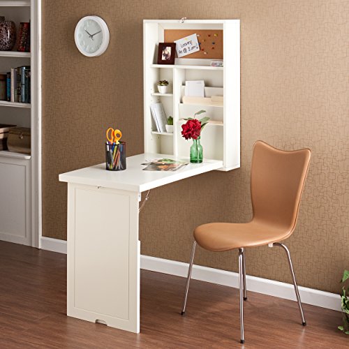Fold-Out Convertible Desk - Antique White