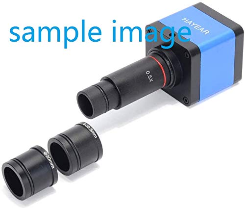HAYEAR 0.5X Reduction Lens Eyepiece Lens 23.2mm Mounting with 30mm 30.5mm Ring Adapter Applicable for Biomicroscope Stereo Microscope