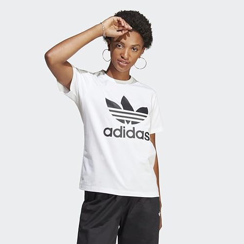 adidas Originals Women's Trefoil T-Shirt, White, Medium