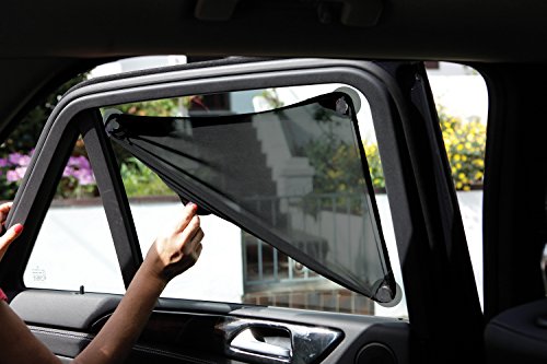 Dreambaby Adjusta-Car Stretch-It Shape-It Fit-It Door Window Sun Visor Cover Screen Shade Cling UV Ray Protection (1 Pack)