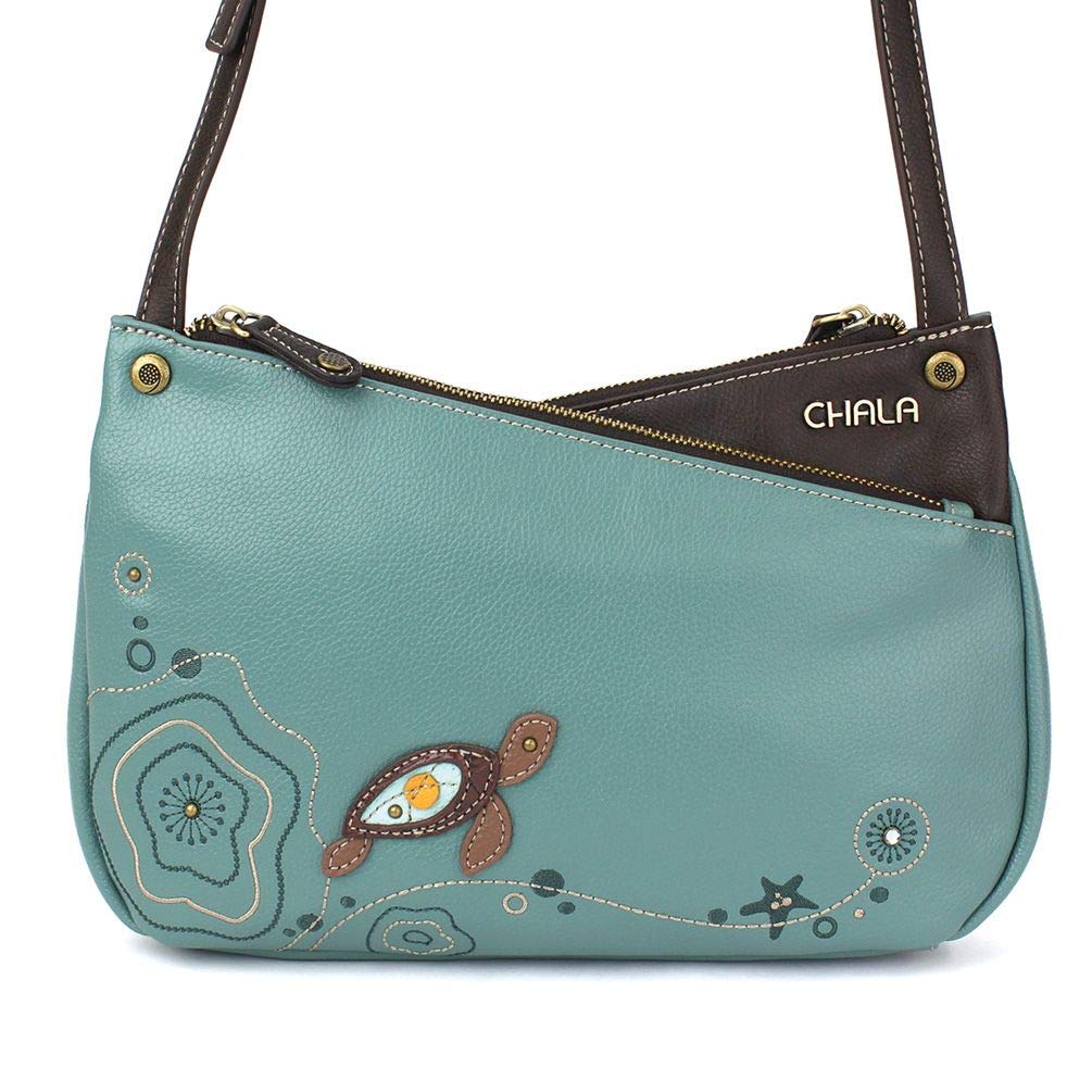 Chala Handbags Turtle Criss Cross Crossbody Handbag Purse