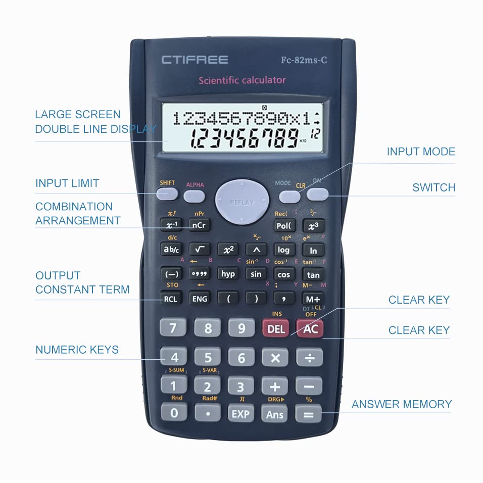 Colorful Scientific Calculator,Scientific Calculator with Cute Design for School and Business (Purple)