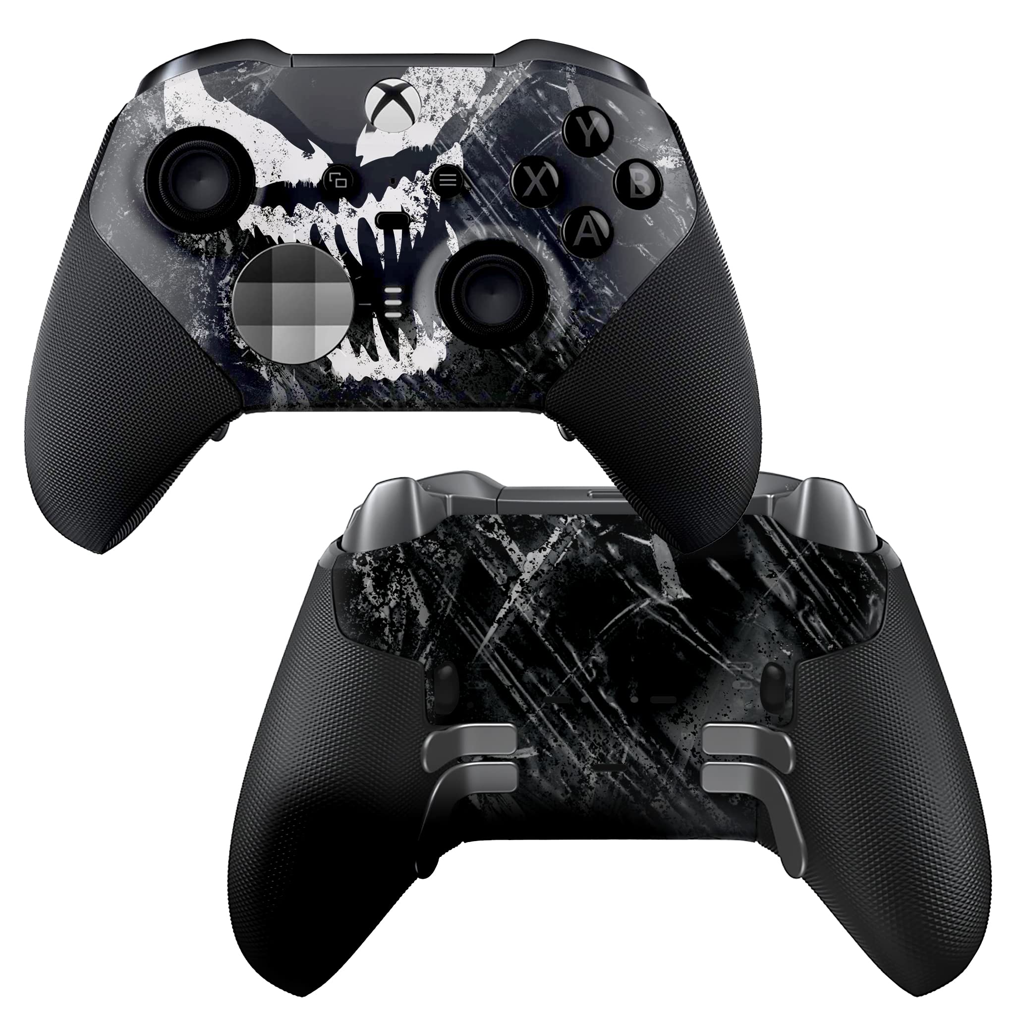 DreamController Vennom X-box Elite Controller Series 2 Limited Edition Custom Elite Series 2 Controller for X-box One/Series X/S. Made with Advanced Hydro-Dip Paint Technology (Not Just a Skin)