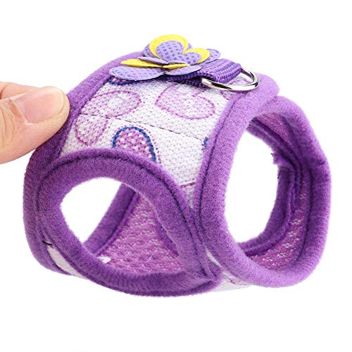 Chinchilla Harness Vest Chest Decor, Chinchilla Walking Harness Vest with Leash Strap Harness for Rabbit Ferret Guinea Pig Bunny Hamster Puppy Kitten Clothes Accessory(S)(S)