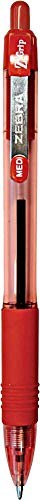 ZEBRA PENS, bulk pack of 24 ink pens, Z-Grip Retractable ballpoint pens Medium point 1.0 mm, 12 black pens & 12 Red pens combo pack