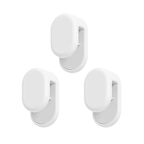 FLAUVEL 3 Pcs Wall Mount Silicon Hooks Bathroom Organizer Invisible Hooks Storage Pins Multipurpose Tapestry Hanger Towel Hanger White