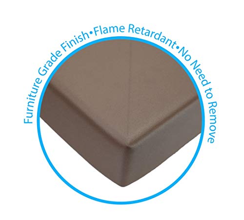 KidKusion Soft Seat Hearth Pad | Made in USA | Brown | 90" x 14" | Fireplace and Hearth Protection