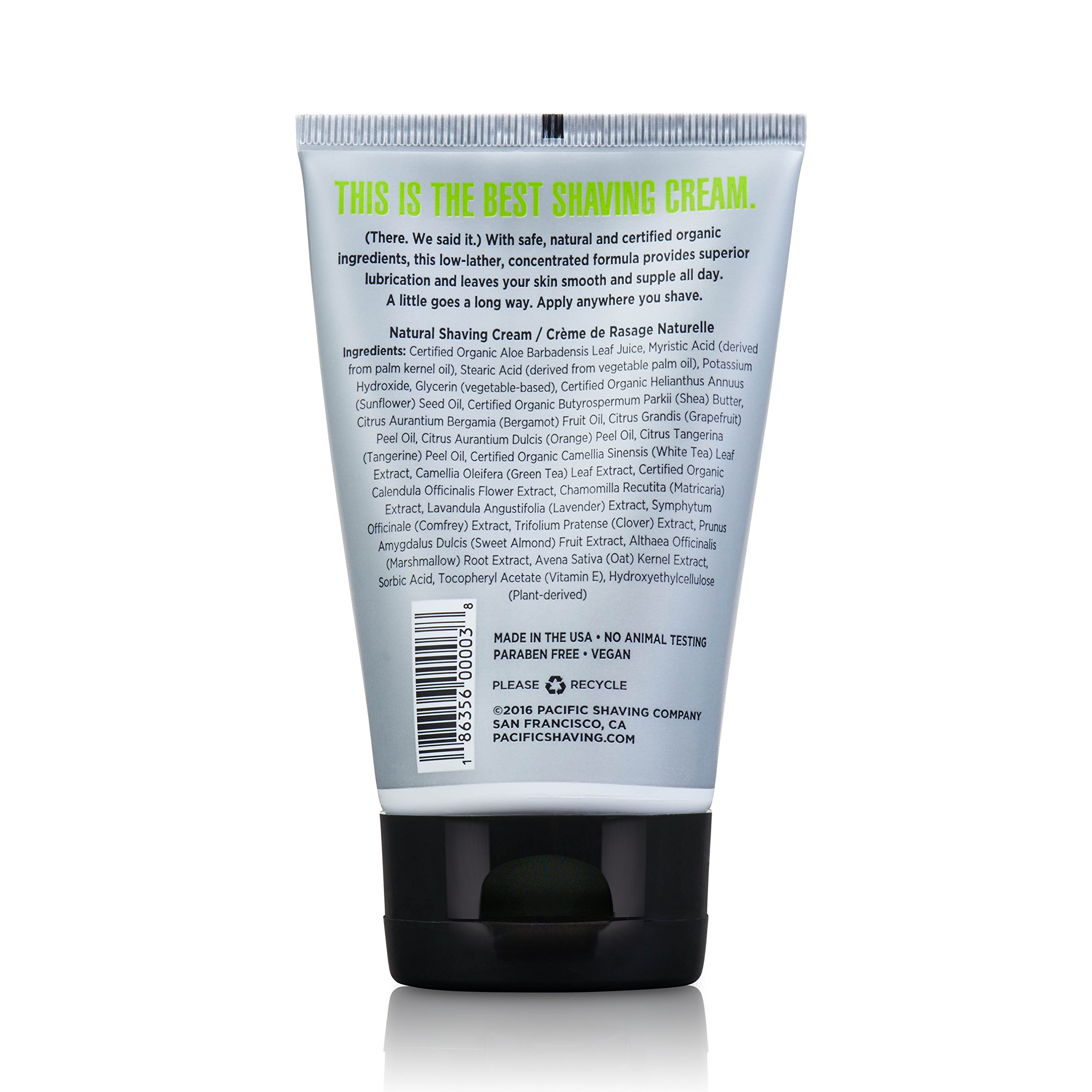 Pacific Shaving Company Daily Shave Regimen Set - Bamboo Pre-Shave Scrub, 3 oz (1 Unit) | Natural Shaving Cream, 3.4 oz (1 Unit) | Caffeinated Aftershave, 3.4 oz (1 Unit)