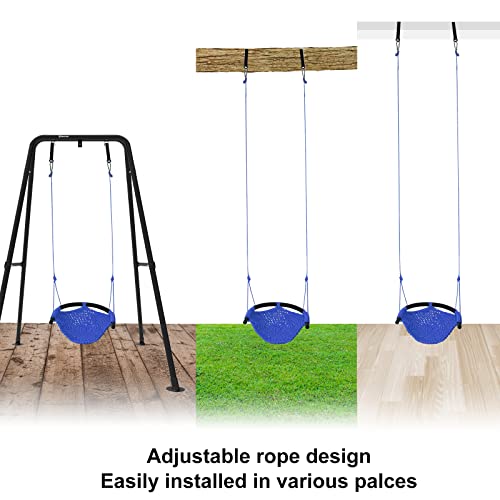 Hi-Na Kids Swing Seats Indoor Hand-Made with Adjustable Rope, Outdoor Tree Child Swing Seat for Kids for Backyard, Playground, Outside