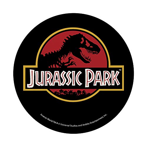 Jurassic Park Classic Logo T-Rex Skeleton PopSockets PopGrip: Swappable Grip for Phones & Tablets