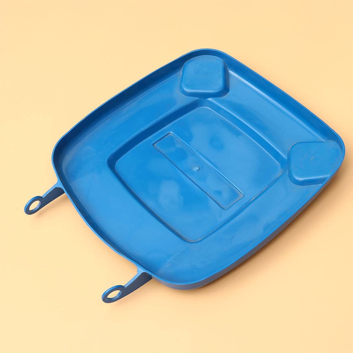 Baluue Outdoor Litter Box Square Trash Can Lid- Large Waste Bin Lid, Plastic Dustbin Lid Accessories for Outdoor Garden Replacement (Blue, 50L) Outdoor Trashcan