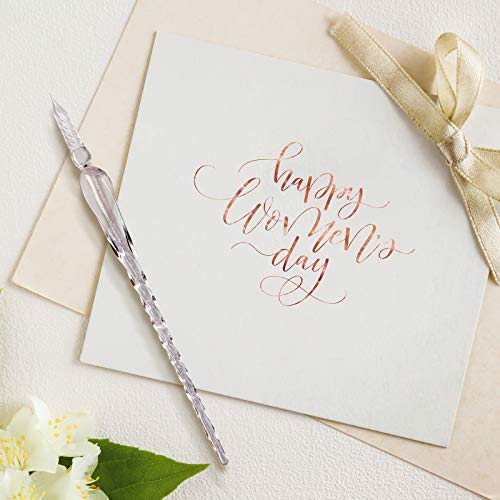 Glass Dip Pen Set,Calligraphy Pen,Crystal Signature Pen for Art, Writing, Signatures -Decoration and Business Gift