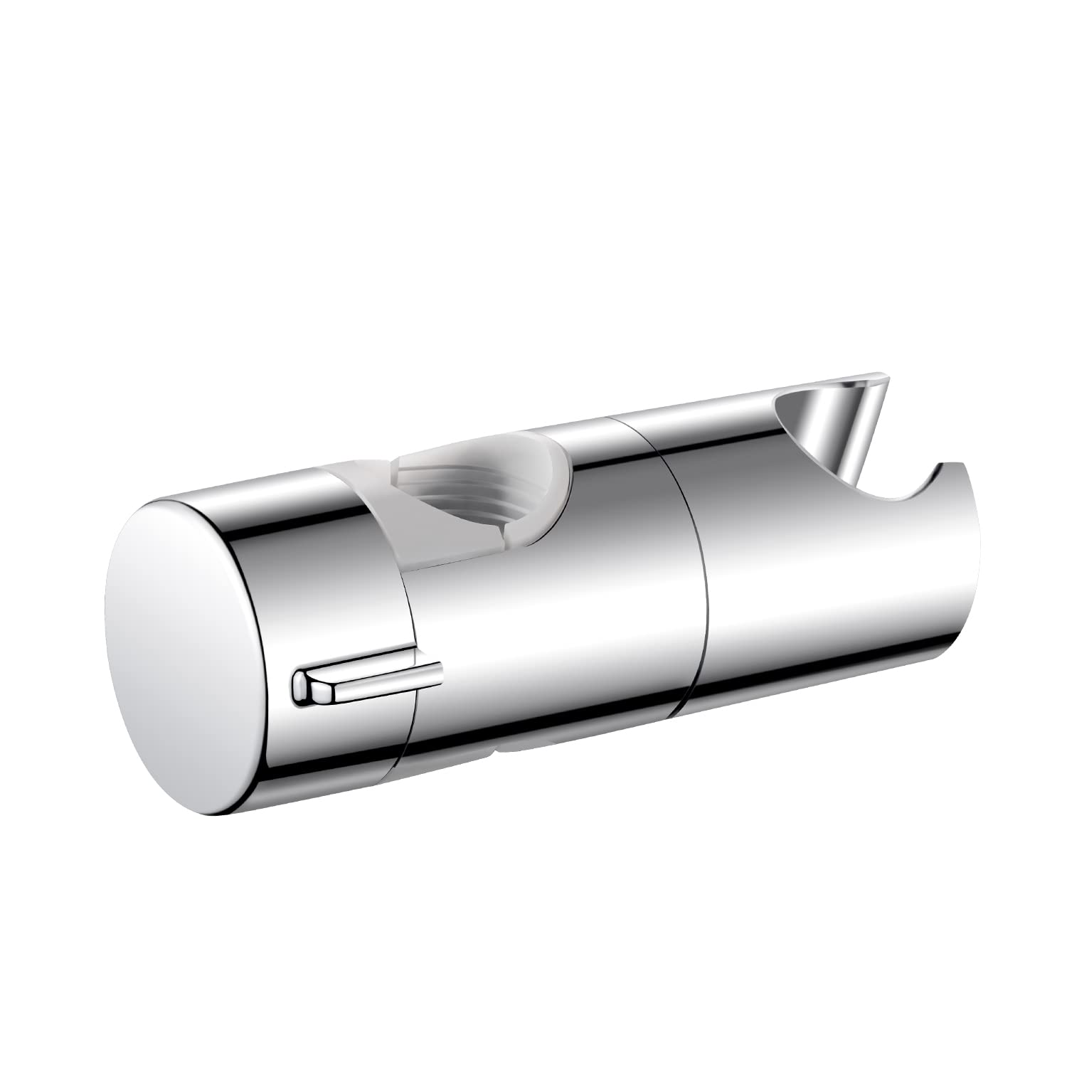 Bafeel Shower Head Holder for Slide Bar, Universal Adjustable Shower Holder Bracket Set with Cylindrical Design, Replacement Shower Hose Clamp for Bathroom (D22-Chrome)