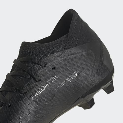 adidas Unisex Predator Accuracy.3 Firm Ground Soccer Shoe, Black/Black/White, 11 US Men