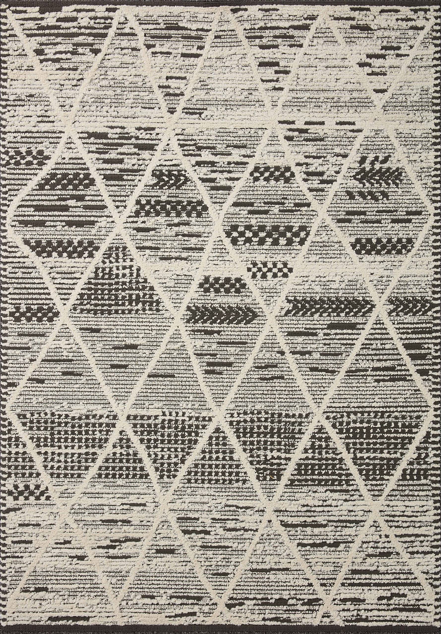 Loloi II Fabian Charcoal/Ivory 7'-10" x 10' Area Rug