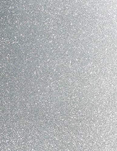 MirriSparkle Silver Glitter Cardstock Paper from Cardstock Warehouse 8.5 x 11 inch- 16 PT/280gsm - 10 Sheets