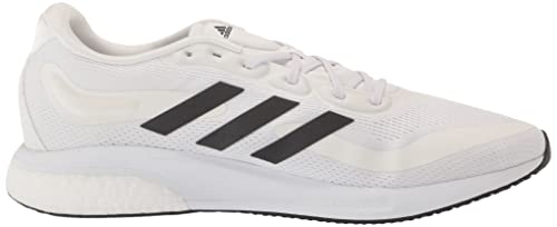 adidas Men's Supernova + Running Shoe, White/Core Black/Dash Grey, 6