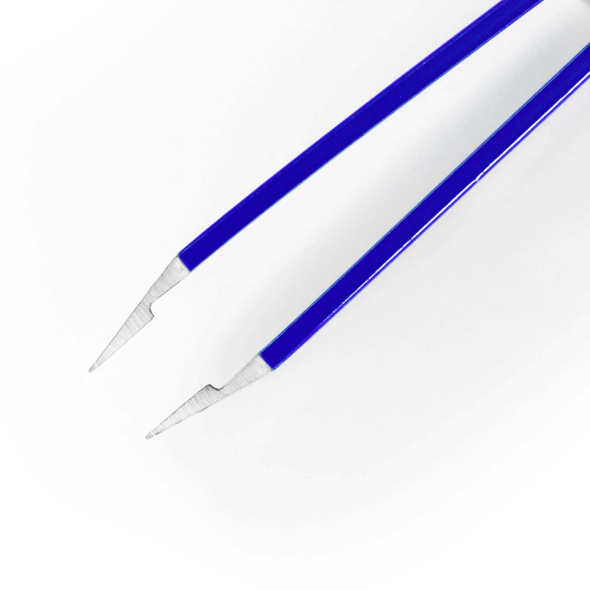 REFINE - Italy - Professional Precision Slant Tip Tweezers, Stainless Steel, 3.75", 1 Count