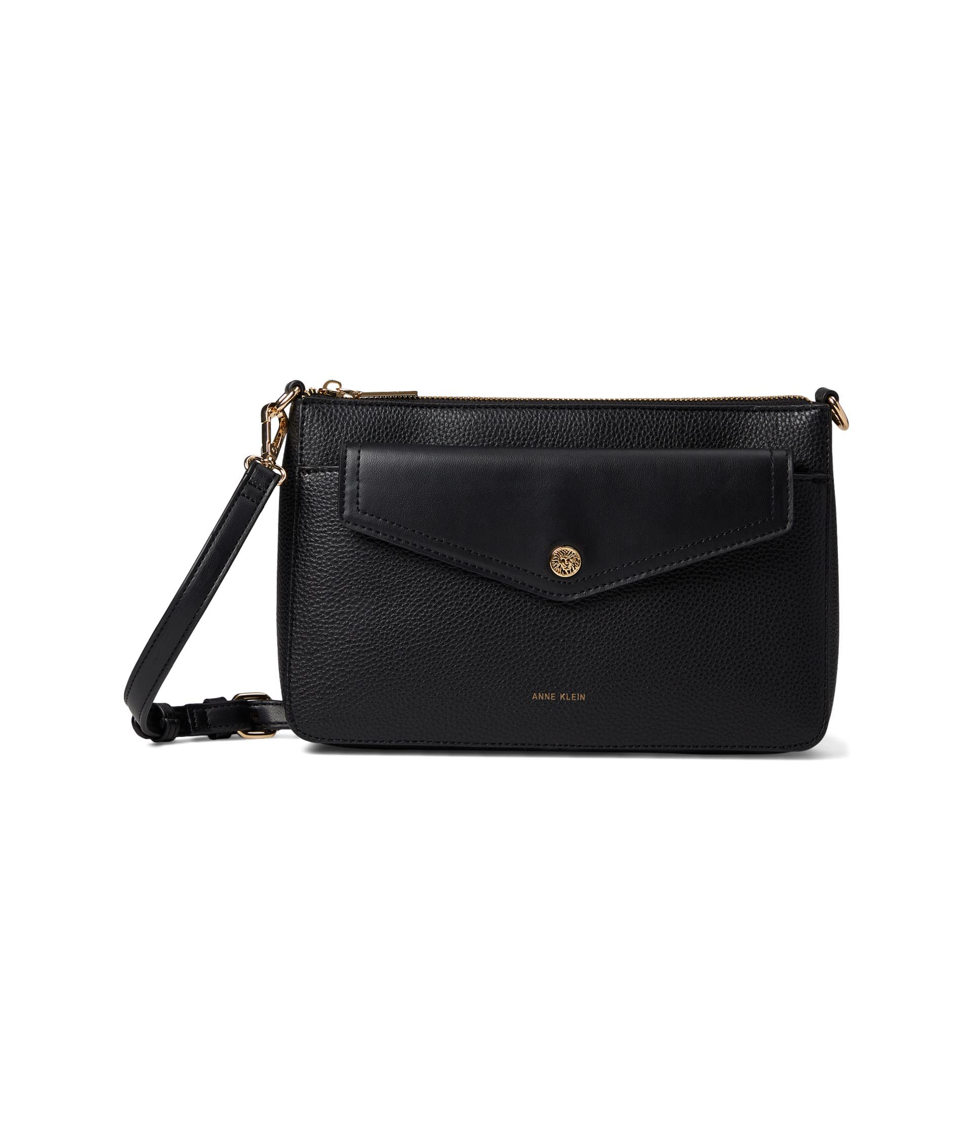 Anne Klein Top Zip Crossbody with 2-in-1 Pouch Black One Size
