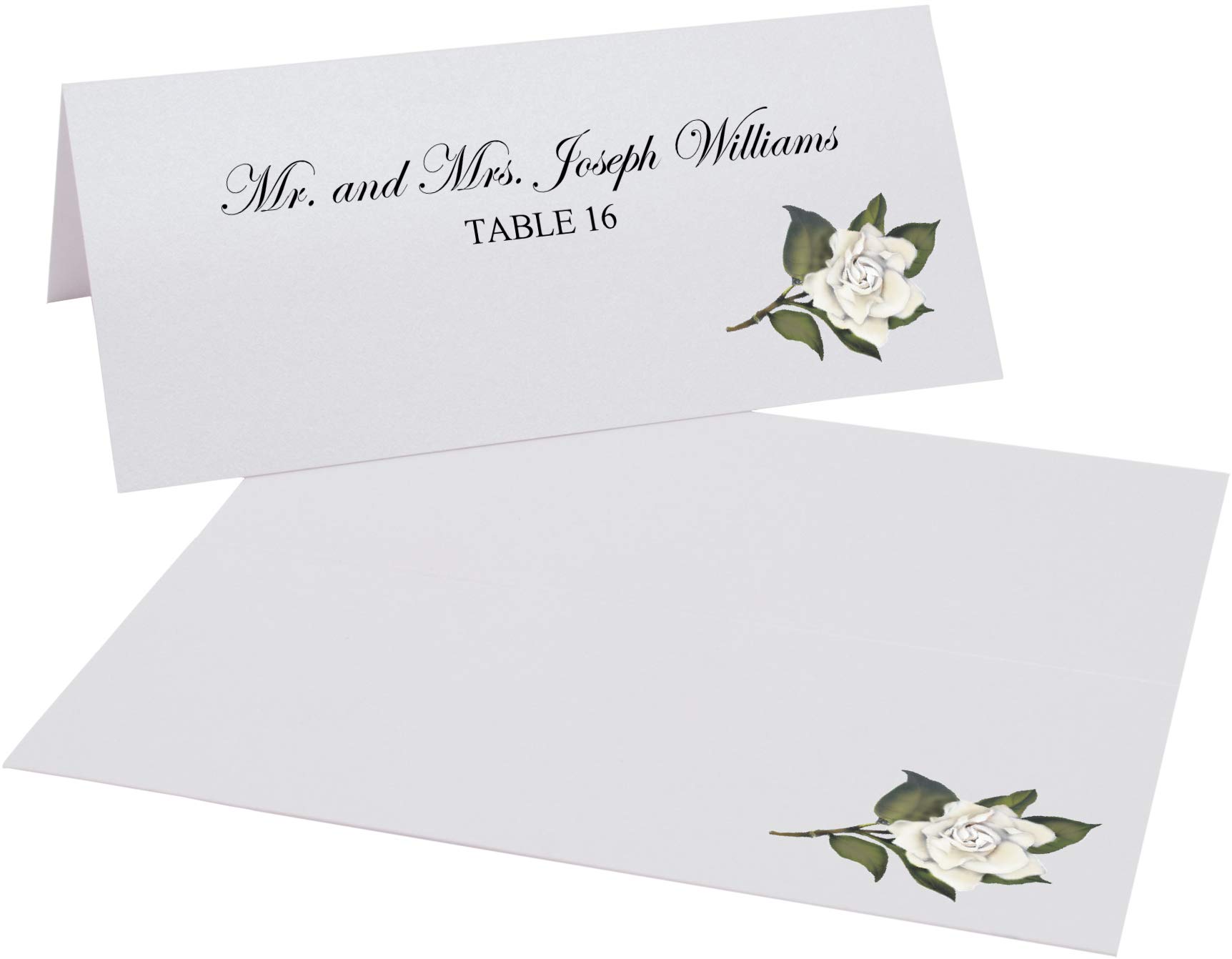 Assorted Flowers Printable Place Cards, Set of 60 (10 Sheets), Laser & Inkjet Printers - Wedding, Party, Dinner, and Special Events - Made in the USA