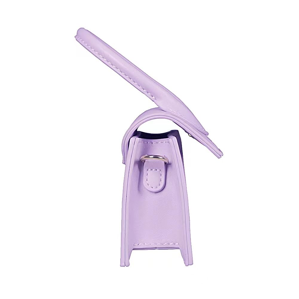 Cute Purse Mini Crossbody Bags for Women Top Handle Clutch Handbag (Light Purple)