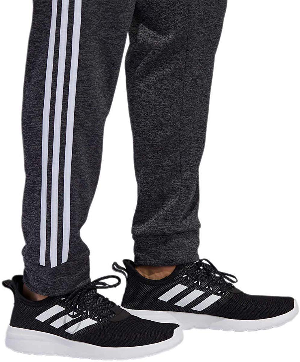 adidas Men's Tech Fleece Climawarm Jogger Sweatpant Pants (X-Large, Black Heather/White)