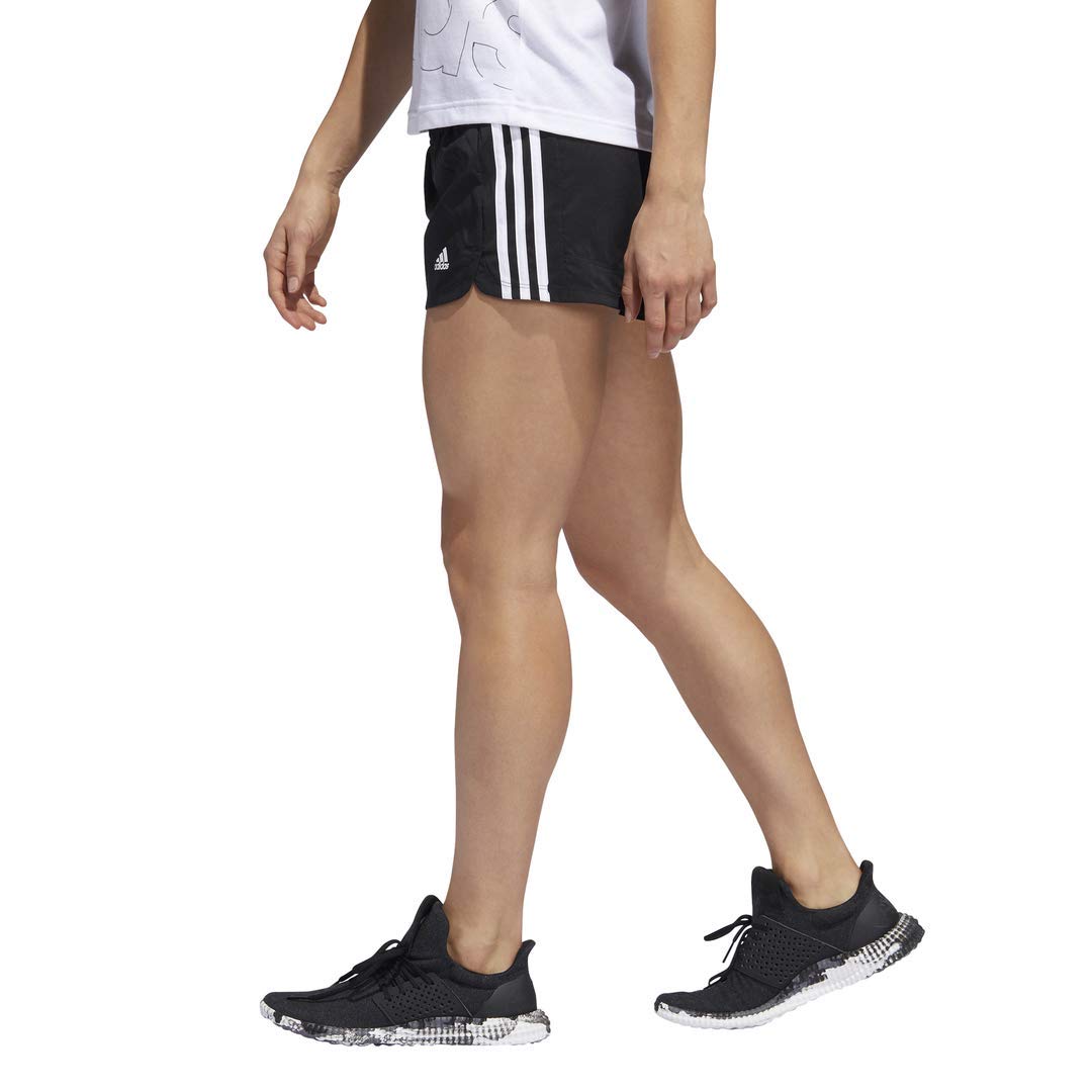 adidas Women's Pacer 3-Stripes Woven Shorts, Magic Lime, XX-Large