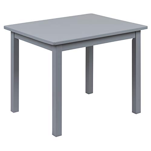 Flash Furniture Kyndl Kids Solid Hardwood Table and Chair Set for Playroom, Bedroom, Kitchen - 3 Piece Set - Gray