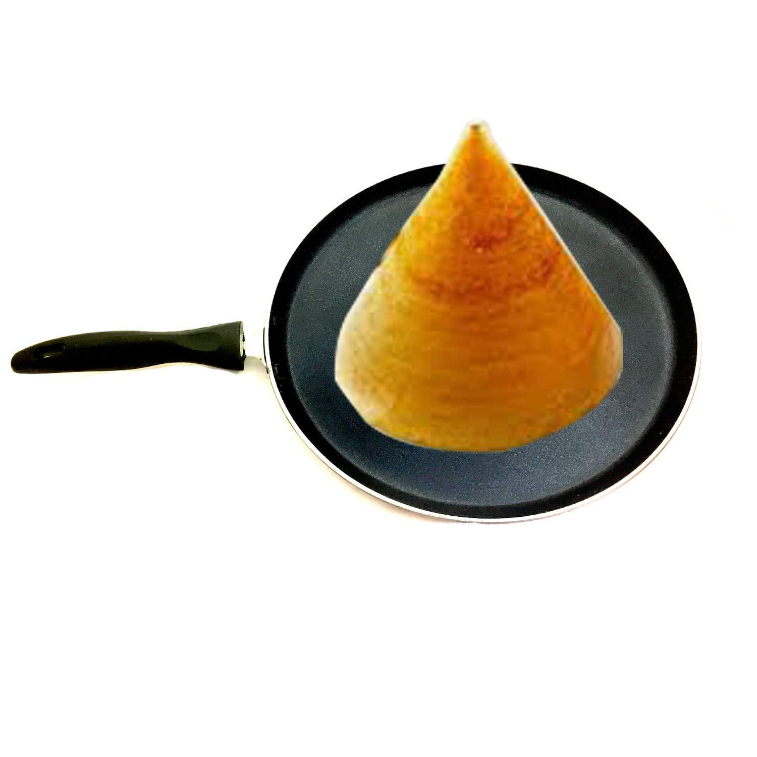 Aluminium Non Stick Dosa Pan Induction base Dosa Tawa Chapati Pan With Handle And Free One Scrubber And One Wooden Spatula (3mm)