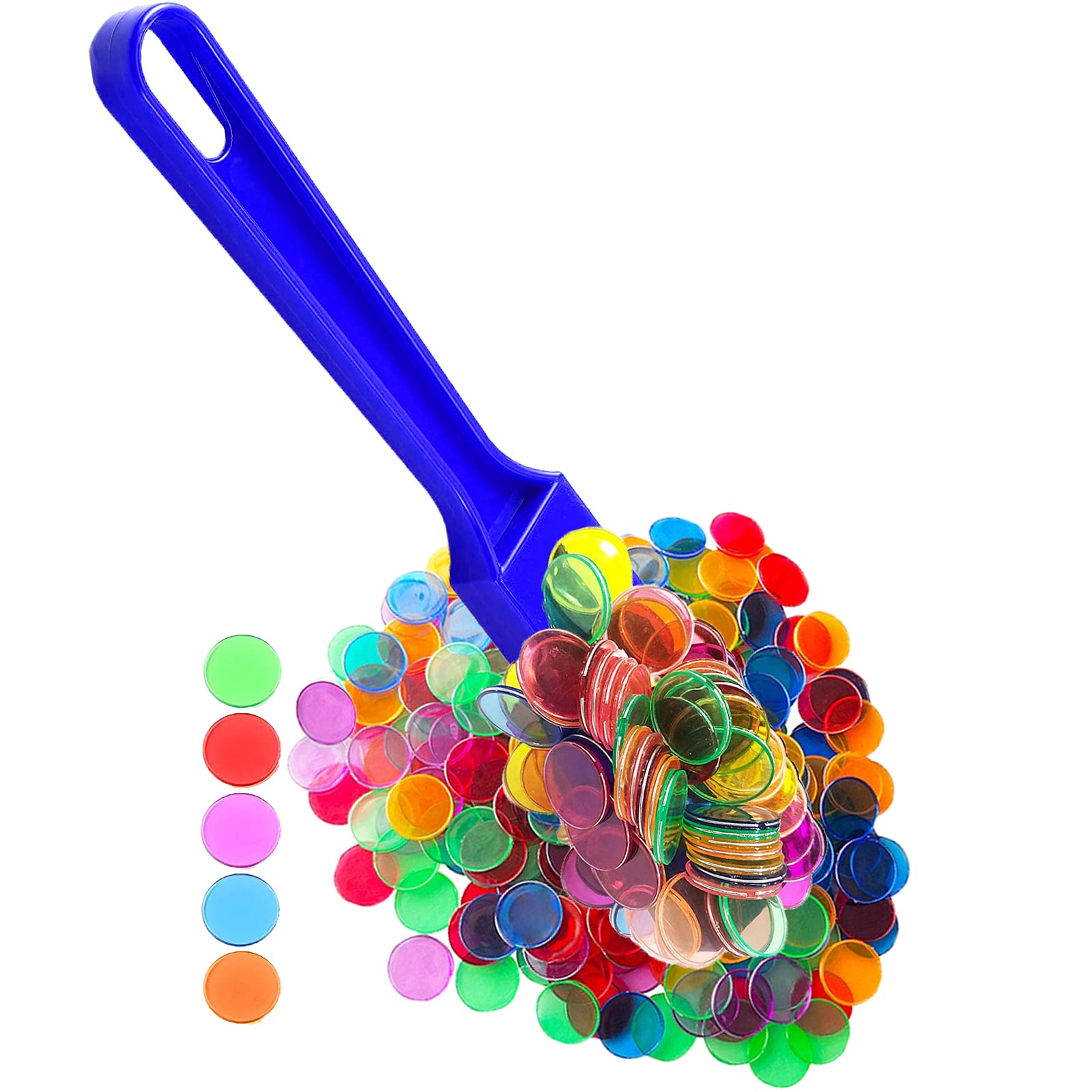 Dacefloy Magnetic Bingo Wand with Metal Ringed Chips for Counting School/Game Chips Plastic Markers Education STEM Tool for Students
