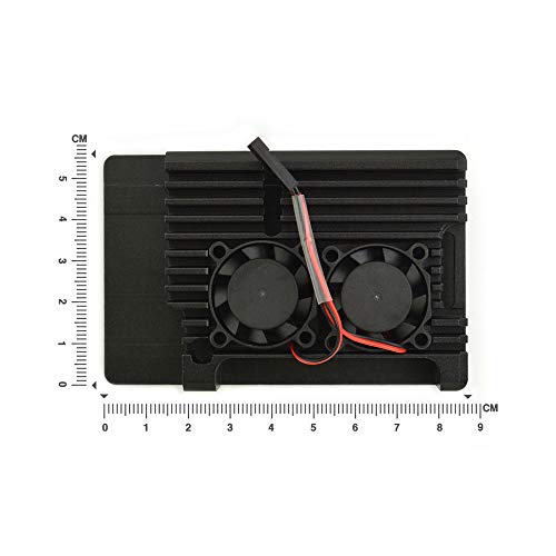 Aluminum Alloy Case for Raspberry Pi 4B with Dual Fans | Metal Heatsink Case for RPI 4