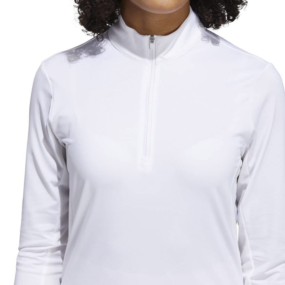 adidas Women's Standard Ultimate365 Sun Protection Golf Shirt, White, Small
