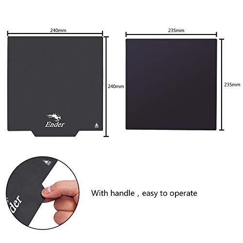 Tresbro Creality 3D Printer Flexible Removable Magnetic Bed Magnetic Hot Bed Sticker Original Removeable Build Surface Platform for Ender 3/Ender 3 Pro/Ender 3V2/Ender 3X/Ender 5 Pro, 235X235MM