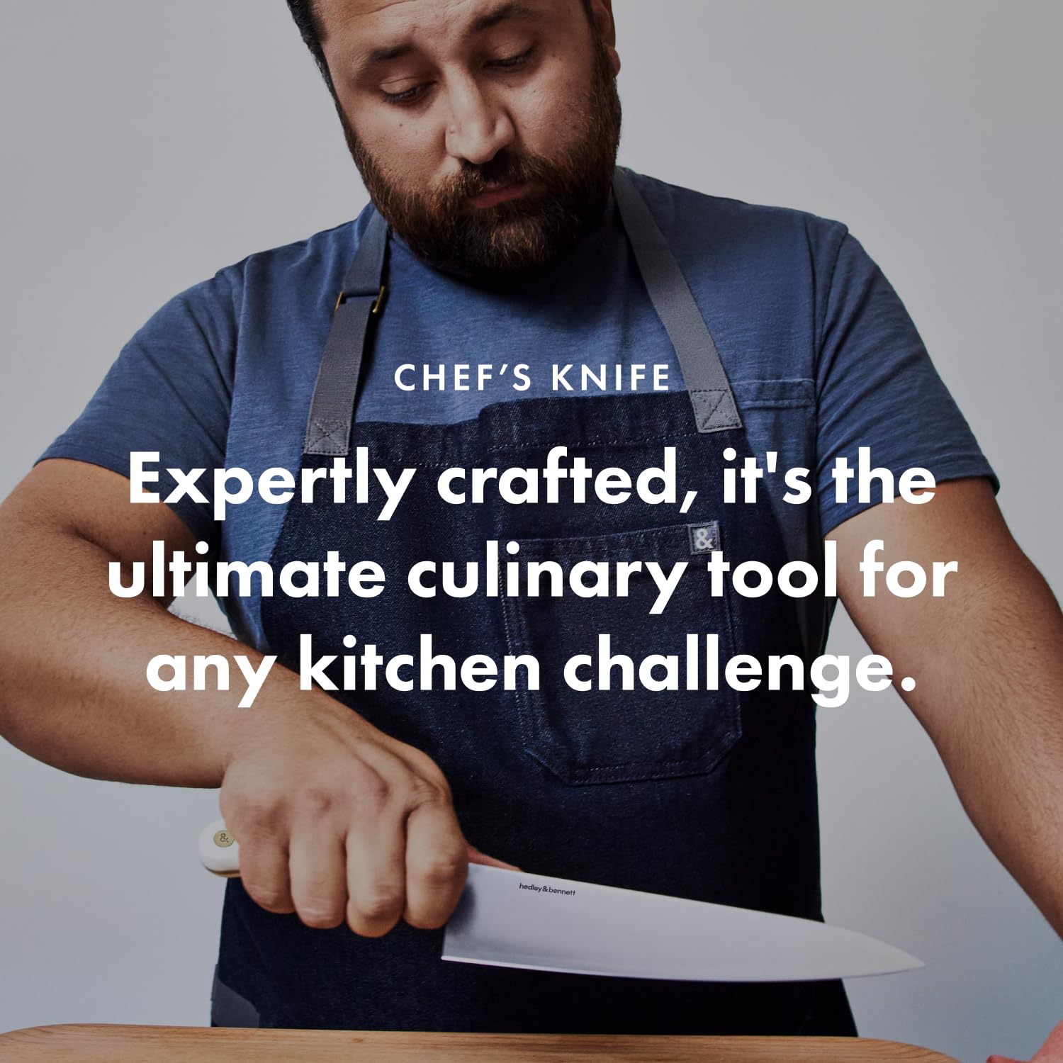 hedley & bennett Kitchen Knife Set - 3 Piece Ultra Sharp High Carbon Steel Chef Knife Set - Professional Knife Set - Japanese & German Steel Blend - Chef's Knife - Bread Knife & Utility Knife - Shiso
