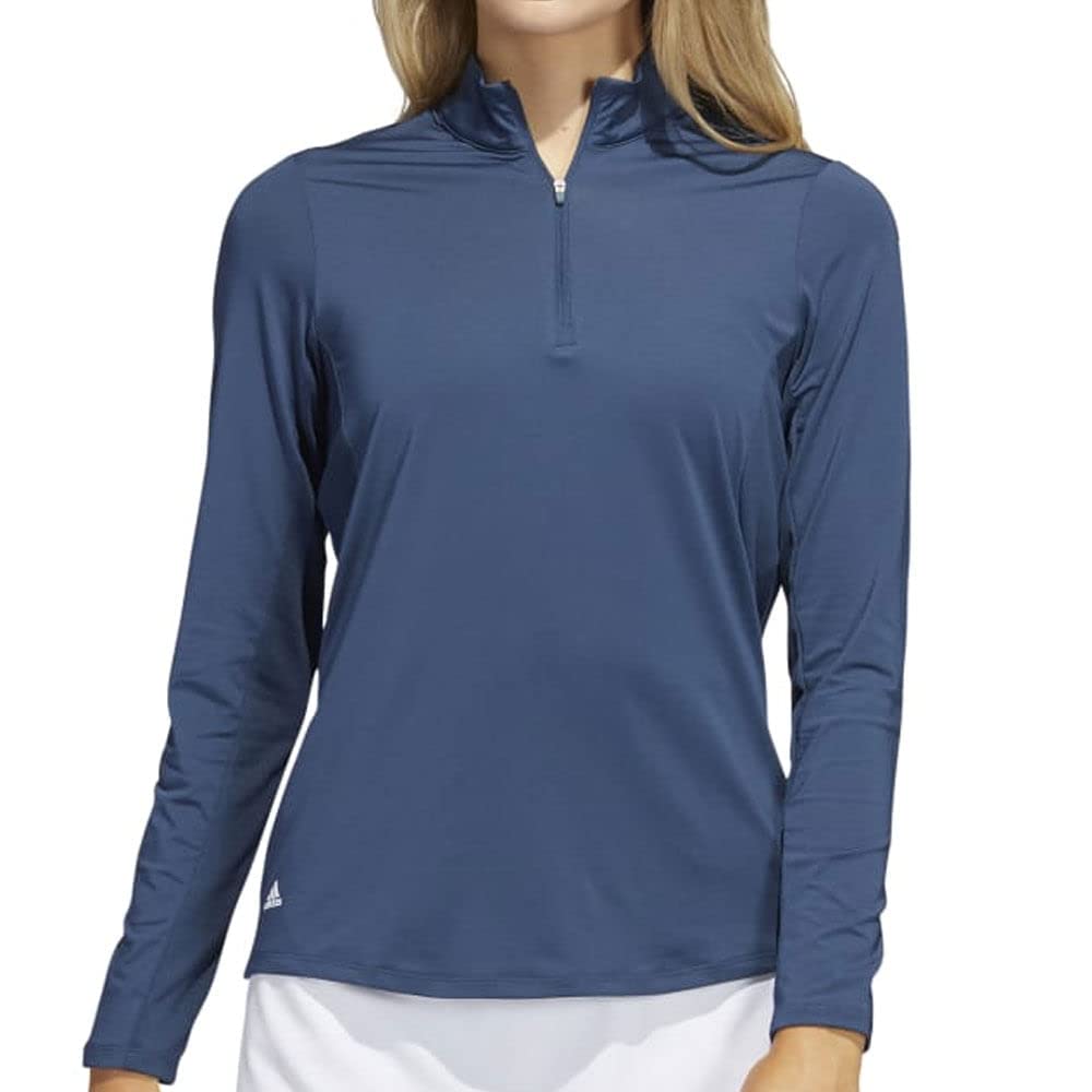 adidas Women's Standard Ultimate365 Sun Protection Golf Shirt, Crew Navy, Small