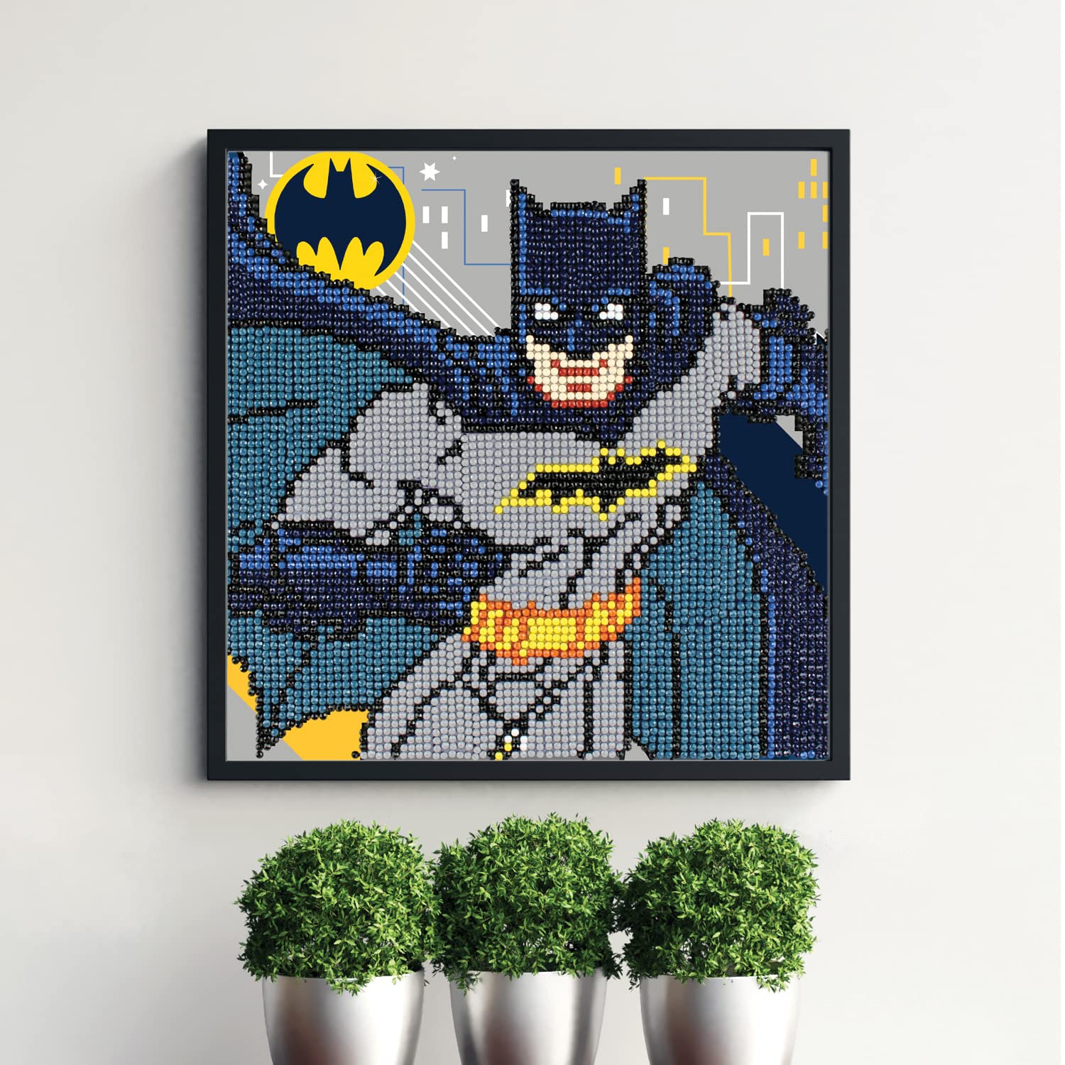 Camelot Dots DC Comics Collection of Diamond Facet Painting Art Kits, 8.7" x 8.7", Young DC Batman