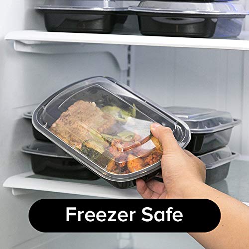 Fitpacker Meal Prep Containers - 28oz Portion Control Lunch Bento Box - Reusable Microwaveable (16 Pack - Version 2)