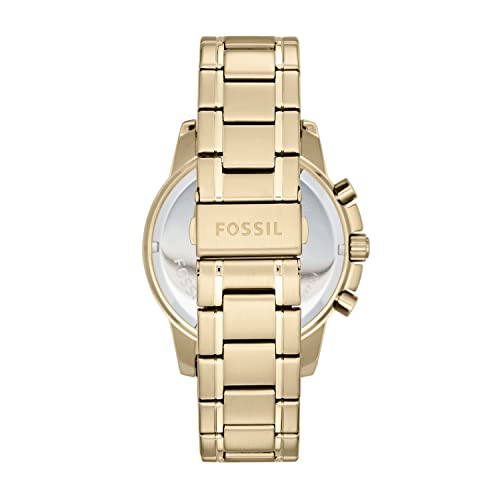 Fossil Men's Dean Quartz Stainless Steel Chronograph Watch, Color: Gold (Model: FS4867IE)
