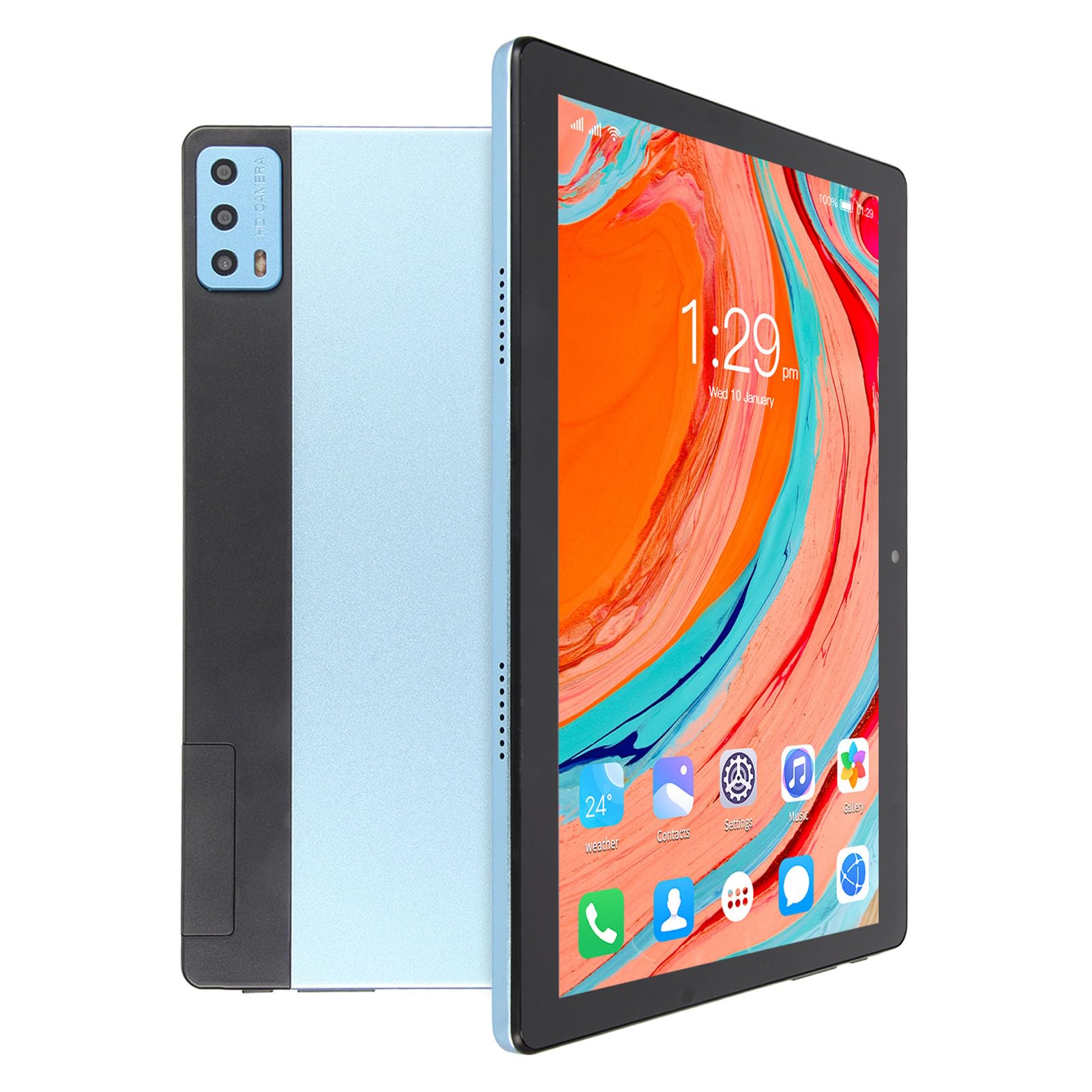 Acogedor 2 in 1 Tablet with Keyboard, 10.1inch Android Tablet Support 4G LTE Cellular, MT6755 8 Core CPU, 2.4G 5G WiFi Tablet PC, 6+128GB, Bluetooth, 8MP+16MP (US Plug)