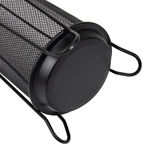 Mind Reader Umbrella Rack Stand For Canes Walking Sticks Umbrellas, Metal Mesh, Black