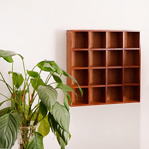 Fityle Home Storage Cabinet Cubby Wall Mount Shelf Grids for Displaying Collection
