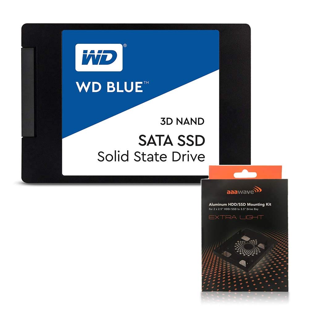 AAAwave Special Bundle - WDS500G2B0A 500GB 2.5" SSD Aluminum HDD/SSD Mounting Kit