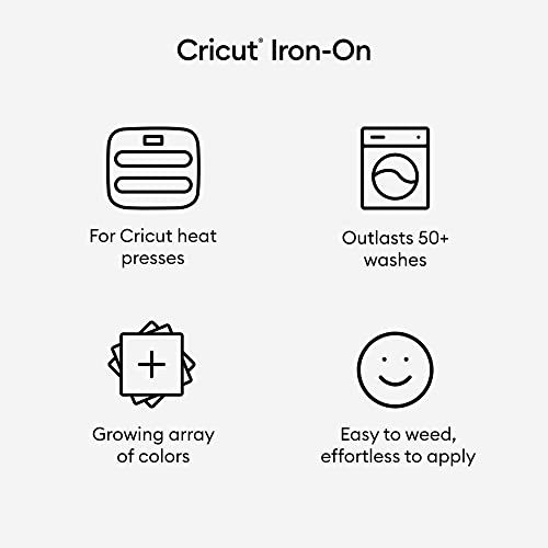 Cricut Everyday Iron On - 12β x 2ft - HTV Vinyl for T-Shirts - StrongBond Guarantee, Outlast 50+ Washes, Use with Cricut Explore Air 2/Maker, Red