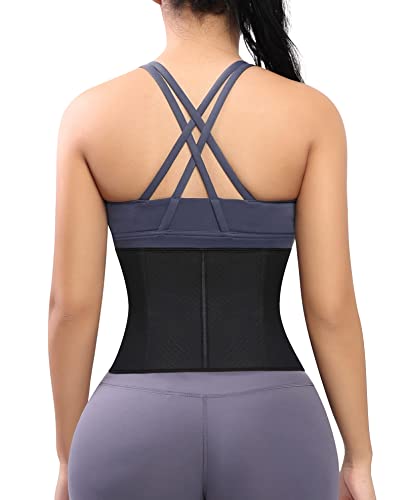 FeelinGirl Women Short Torso Latex Waist Trainer Corset Waist Trainer Breathable Waist Trimmer Hourglass