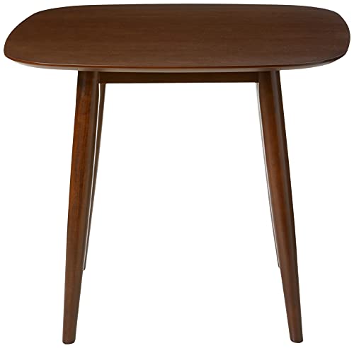 Christopher Knight Home Barron Fabric Dining Chairs, 2-Pcs Set, Charcoal & Bass Mid Century Modern Square Faux Wood Dining Table, Walnut Finish