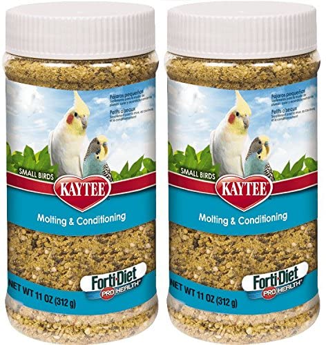 KT (2 Pack) Kaytee Forti-Diet Pro Health Molting & Conditioning Supplement for Small Birds, 11 Ounces Per Pack